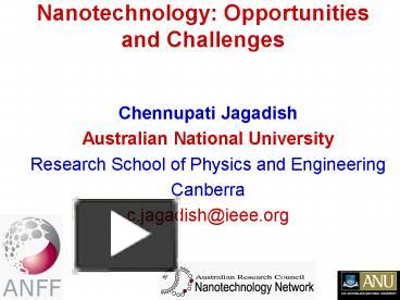 PPT – Nanotechnology: Opportunities and Challenges PowerPoint ...