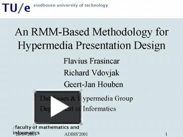 An RMM-Based Methodology for Hypermedia Presentation Design ...