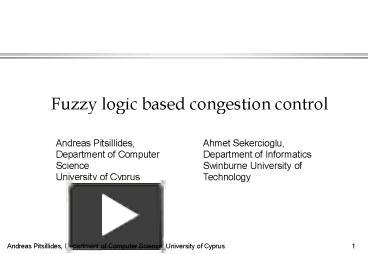 PPT – Fuzzy logic based congestion control PowerPoint presentation ...