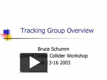 Tracking Group Overview presentation | free to download