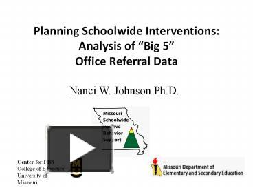 PPT – Planning Schoolwide Interventions: Analysis of PowerPoint ...
