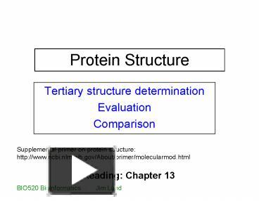 PPT – Protein Structure PowerPoint presentation | free to view - id ...