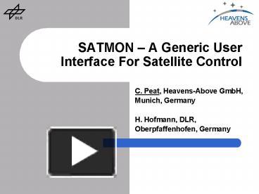 SATMON A Generic User Interface For Satellite Control presentation ...
