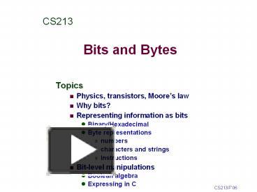 PPT – Bits and Bytes PowerPoint presentation | free to download - id ...