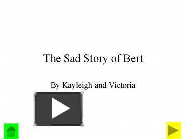 The Sad Story of Bert presentation | free to view
