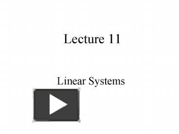 PPT – Linear Systems PowerPoint presentation | free to download - id ...