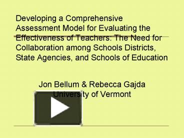 Developing a Comprehensive Assessment Model for Evaluating the ...