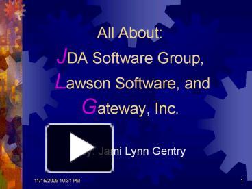 All About: JDA Software Group, Lawson Software, and Gateway, Inc ...