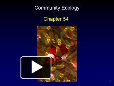 PPT – Community Ecology PowerPoint presentation | free to view - id ...