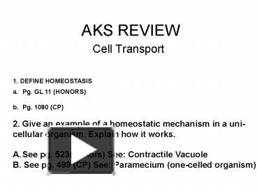 AKS REVIEW presentation | free to view