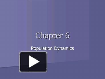 PPT – Population Dynamics PowerPoint presentation | free to view - id ...