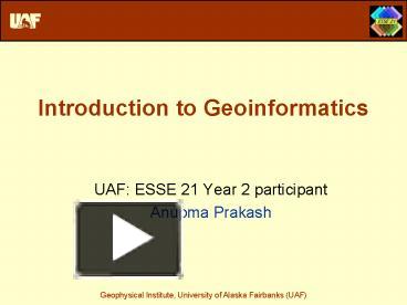 PPT – Introduction to Geoinformatics PowerPoint presentation | free to ...