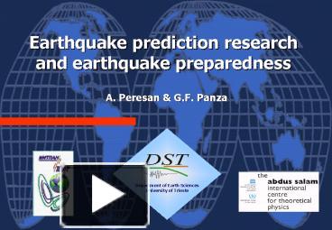 PPT – Earthquake prediction research and earthquake preparedness ...