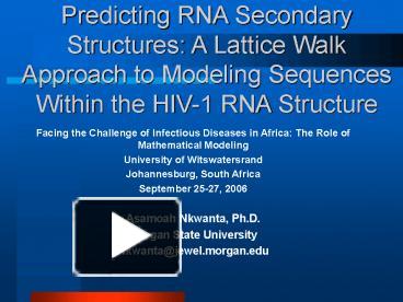 RNA Secondary Structure presentation | free to download