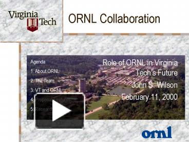 PPT – ORNL Collaboration PowerPoint presentation | free to view - id ...