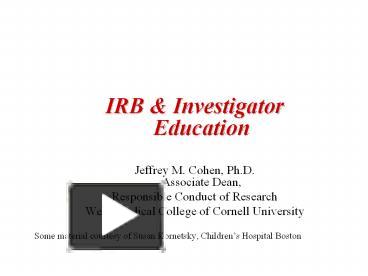 IRB presentation | free to download