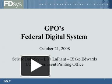 PPT – GPO PowerPoint presentation | free to view - id: e3961-ZDc1Z