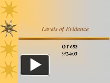 Levels of Evidence presentation | free to view