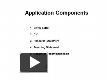 PPT – Application Components PowerPoint presentation | free to view ...