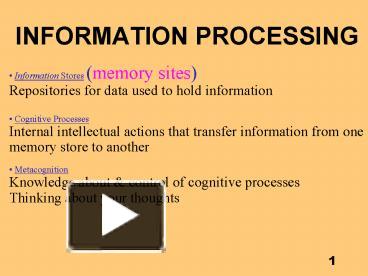 INFORMATION PROCESSING presentation | free to view