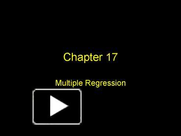 PPT – Multiple Regression PowerPoint presentation | free to view - id ...