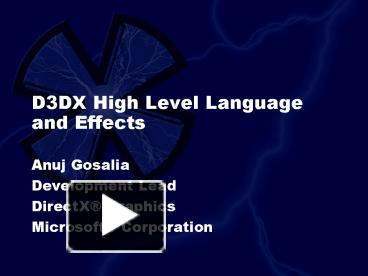 PPT – D3DX High Level Language and Effects PowerPoint presentation ...