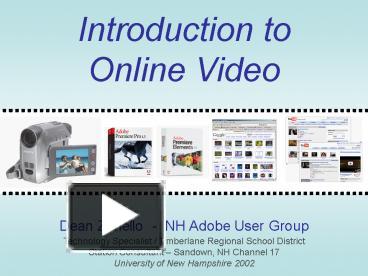 Introduction to Online Video presentation | free to view