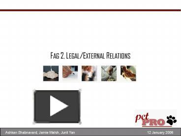 PPT – FAG 2, LEGALEXTERNAL RELATIONS PowerPoint presentation | free to ...