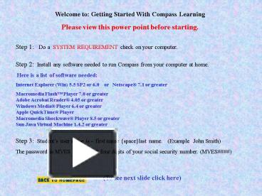 PPT – Welcome to: Getting Started With Compass Learning PowerPoint ...