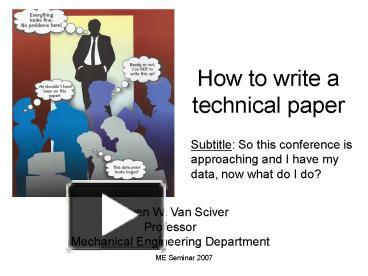 How to write a technical paper presentation | free to download