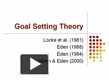 Goal Setting Theory presentation | free to download