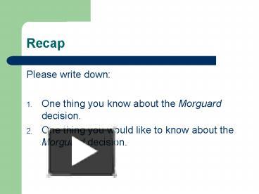 PPT – Recap PowerPoint presentation | free to view - id: e4bb2-ZDc1Z