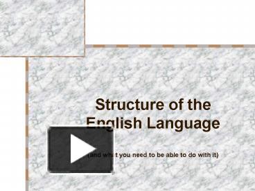 PPT – Structure of the PowerPoint presentation | free to view - id ...