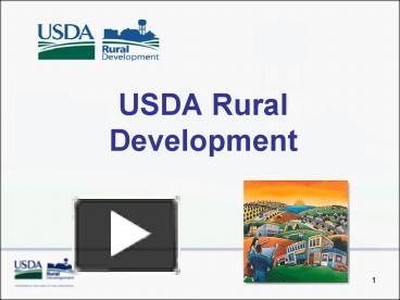 USDA Rural Development presentation | free to view