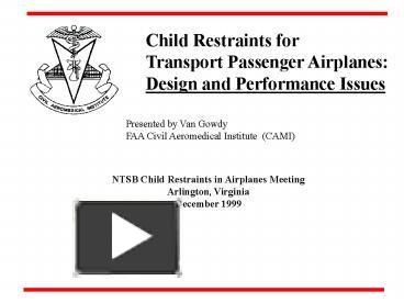 Child Restraints for presentation | free to view