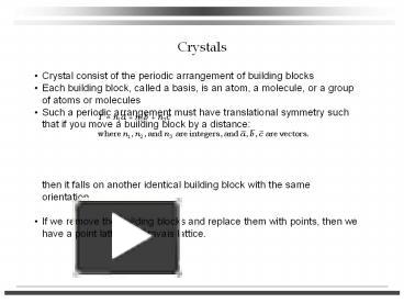 Crystals presentation | free to download
