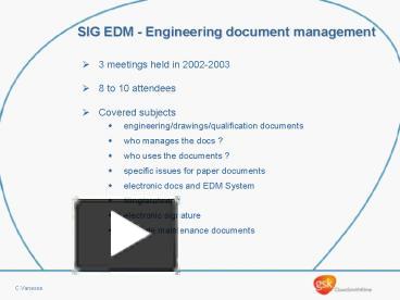 PPT – SIG EDM Engineering document management PowerPoint presentation ...