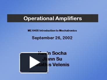 Operational Amplifiers presentation | free to view