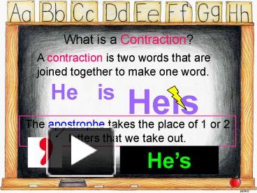 PPT – What is a Contraction PowerPoint presentation | free to view - id ...
