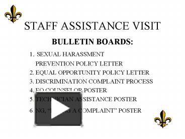 STAFF ASSISTANCE VISIT presentation | free to view