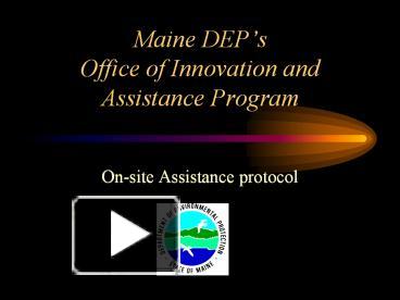 PPT – Maine DEP PowerPoint presentation | free to view - id: e6236-NDY5M