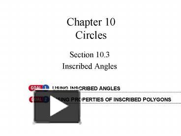 Chapter 10 Circles presentation | free to view