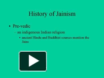 History of Jainism presentation | free to view
