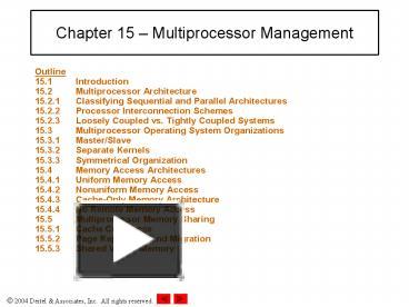PPT – Chapter 15 Multiprocessor Management PowerPoint presentation ...