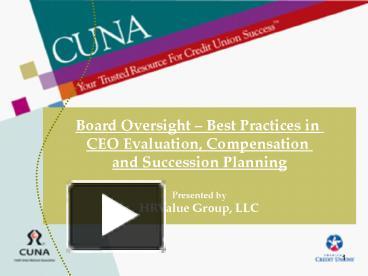 Board Oversight Best Practices in presentation | free to view