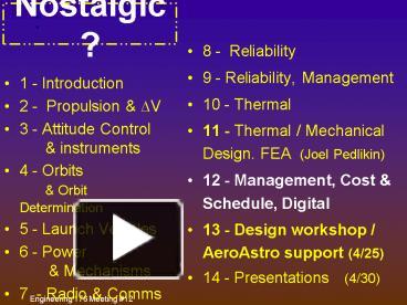 PPT – Nostalgic PowerPoint presentation | free to view - id: e7c7-MjE0N
