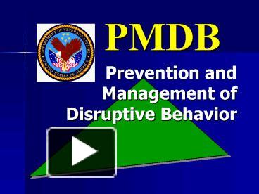 Prevention and Management of Disruptive Behavior presentation | free to ...