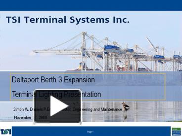 Deltaport Berth 3 APL presentation | free to view