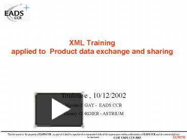 PPT – XML Training applied to Product data exchange and sharing ...