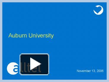 PPT – Auburn University PowerPoint presentation | free to view - id ...